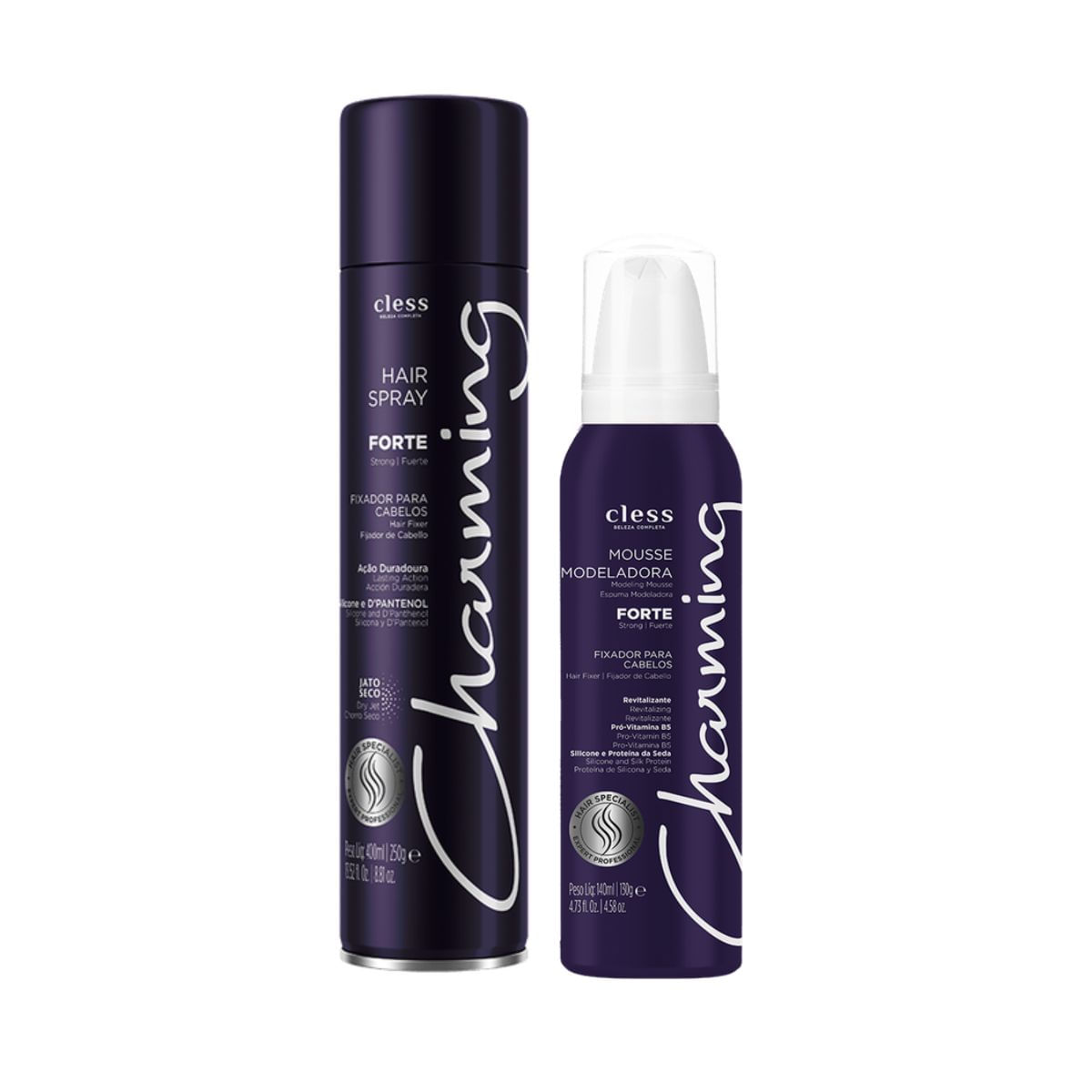 Kit Charming Forte 2pc ( Spray 400ml + Mousse 140ml) - Cless Cosméticos