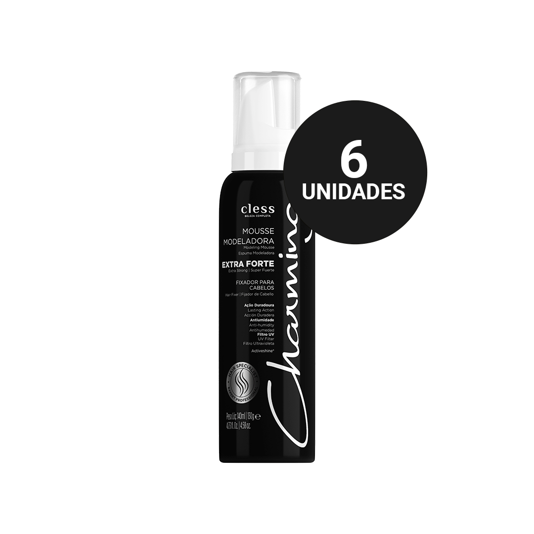 Kit Profissional Charming Mousse Modeladora Extra Forte (6x140ml ...