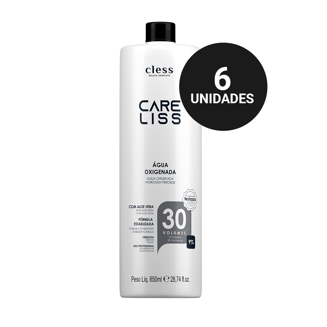 Kit Profissional Água Oxigenada Care Liss 30 volumes (6x850ml) - Cless ...
