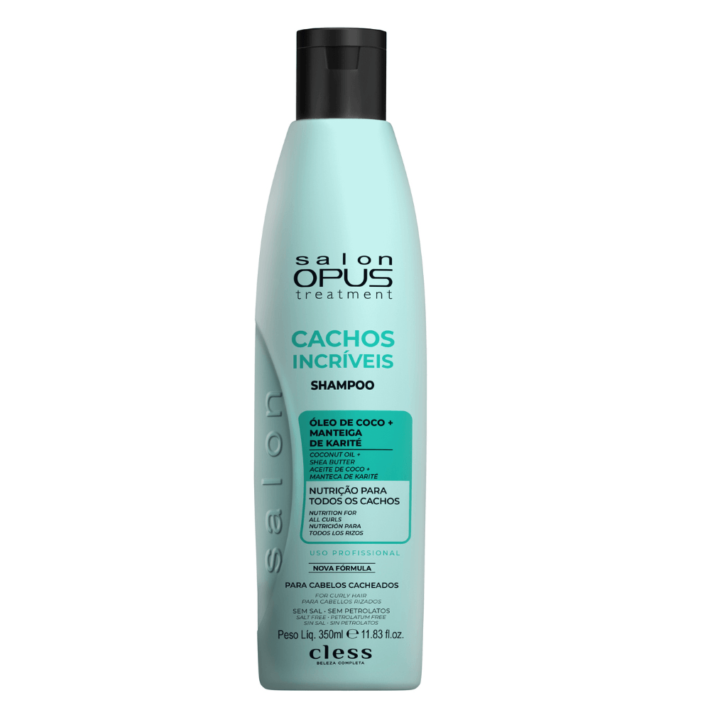 Salon Opus Shampoo Cachos Incríveis 350ml - Cless Cosméticos