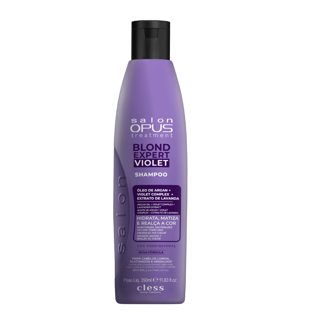 Salon Opus Shampoo Blond Expert Violet 350ml - Cless Cosméticos