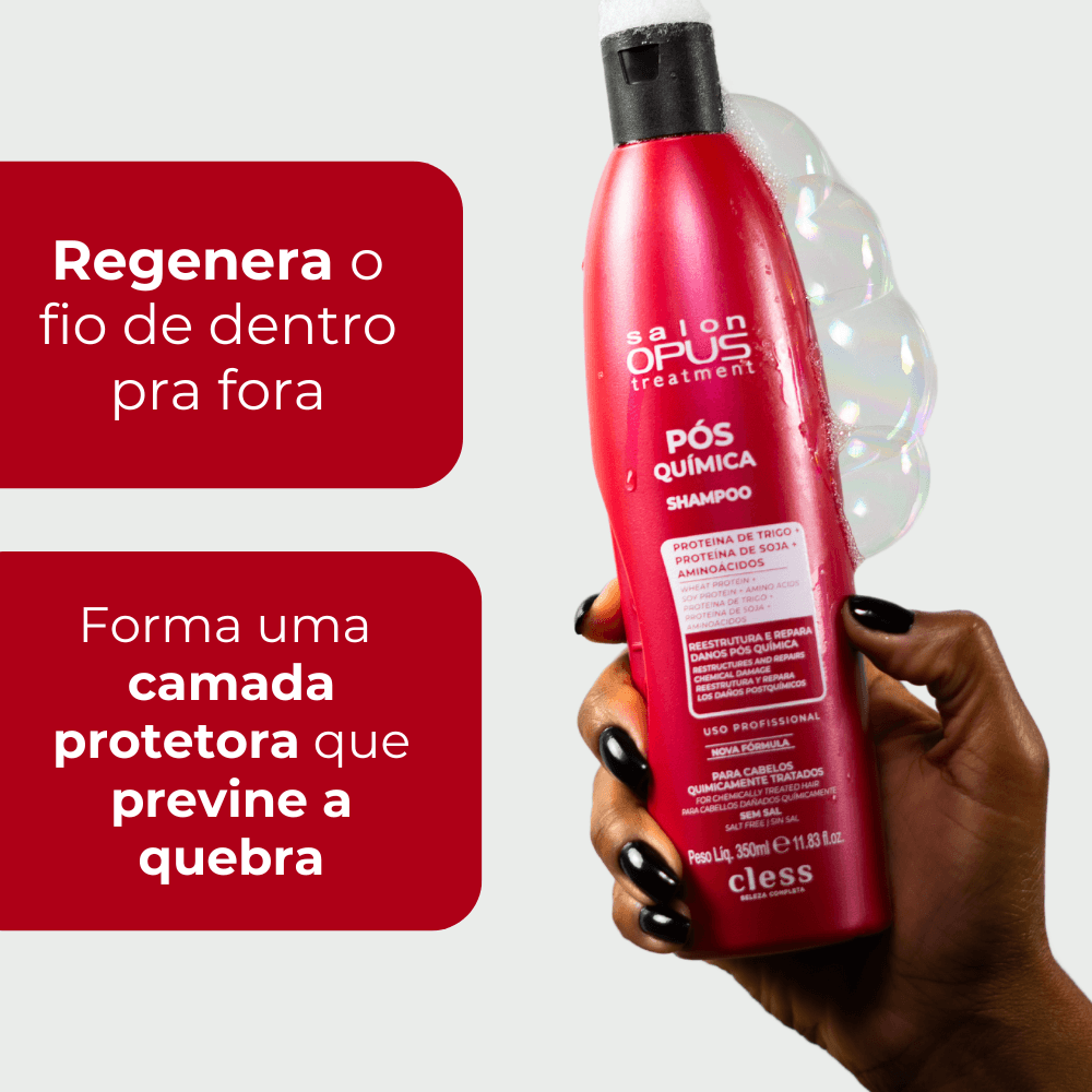 Salon Opus Shampoo Pós Química 350ml - Cless Cosméticos
