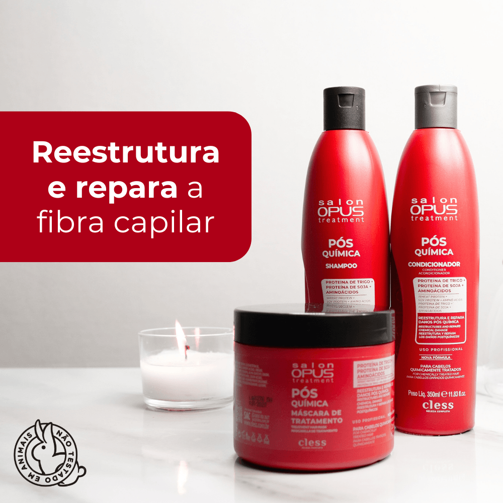 Salon Opus Shampoo Pós Química 350ml - Cless Cosméticos