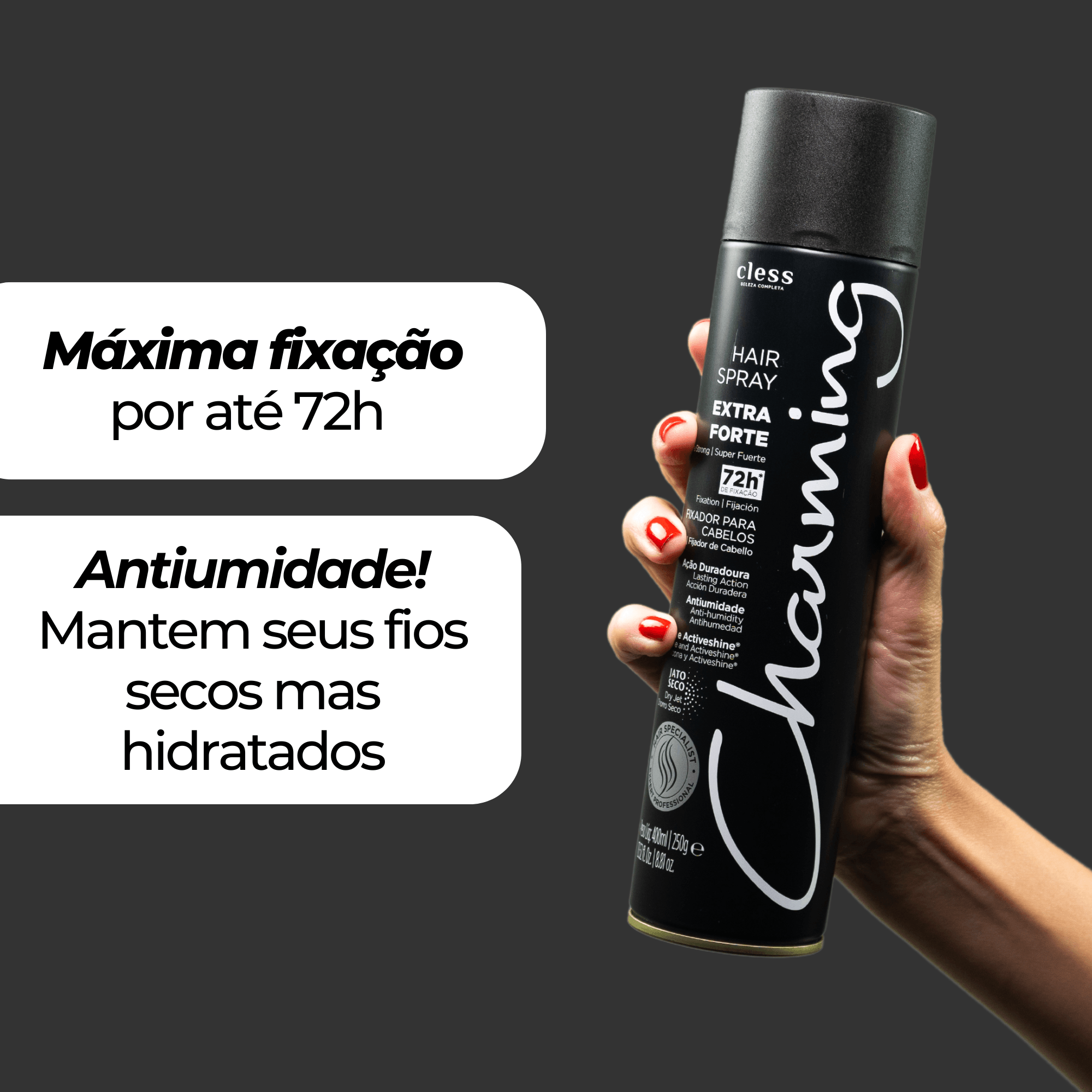Charming Hair Spray Extra Forte 150ml - Cless Cosméticos