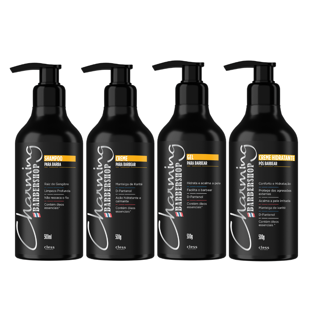 Kit Masculino Charming Barbershop: Limpeza, Hidratação e Proteção Pós ...