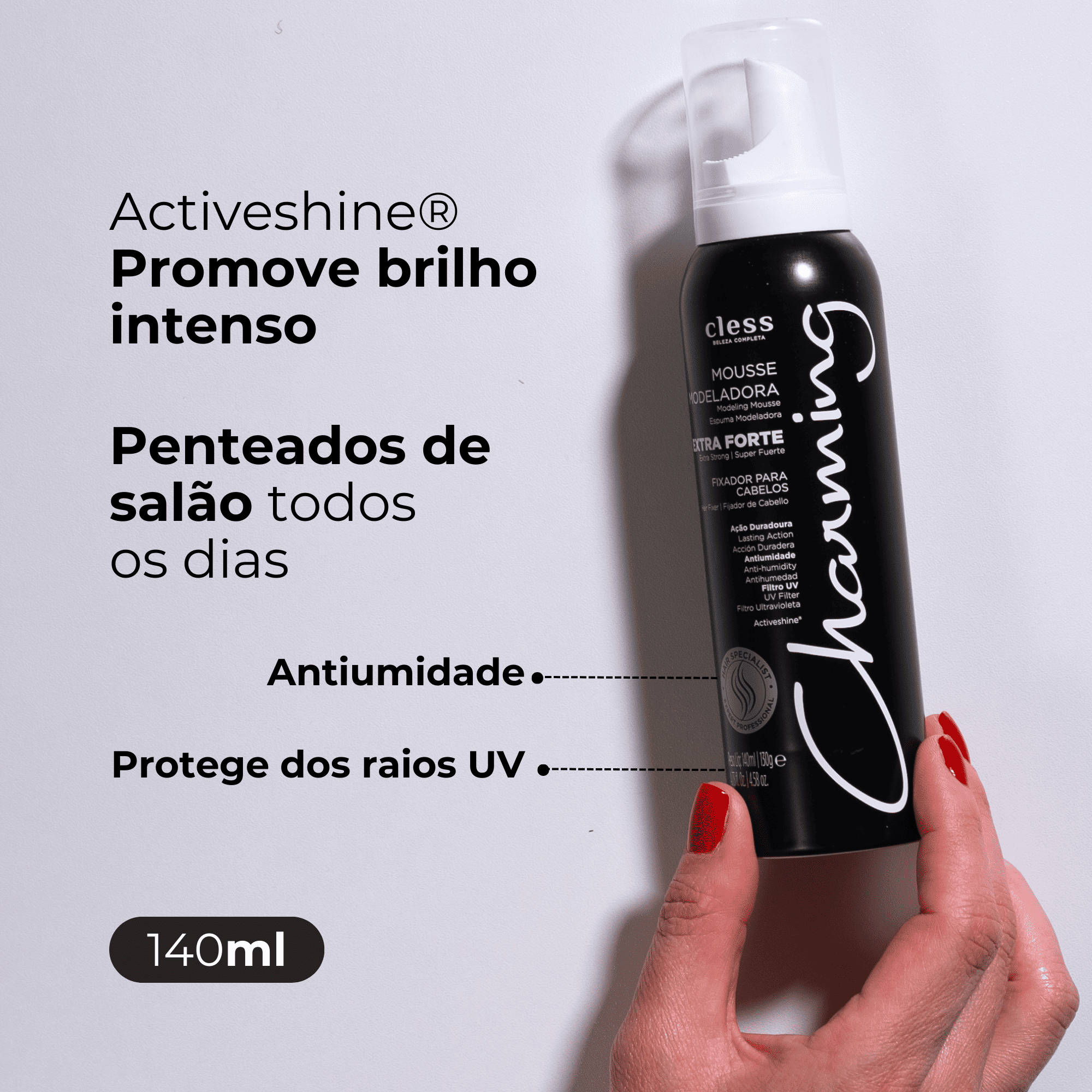 Charming Mousse Modeladora Extra Forte140ml - Cless Cosméticos